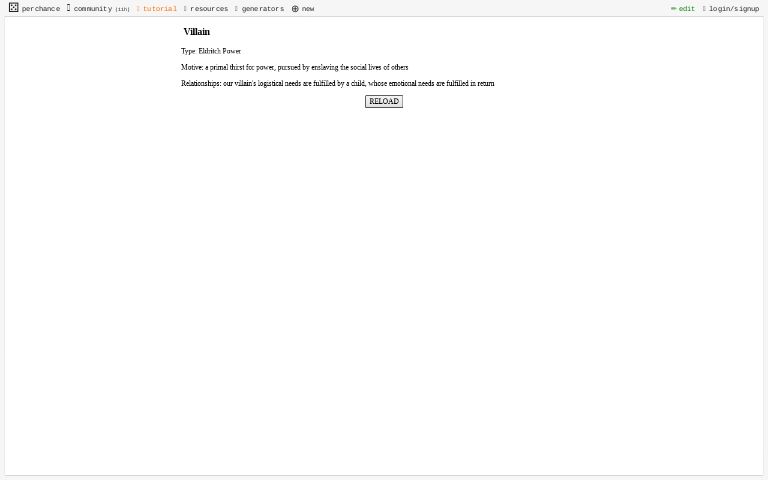 Villain ― Perchance Generator