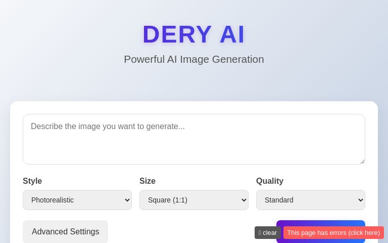 DERY AI ― Perchance Generator