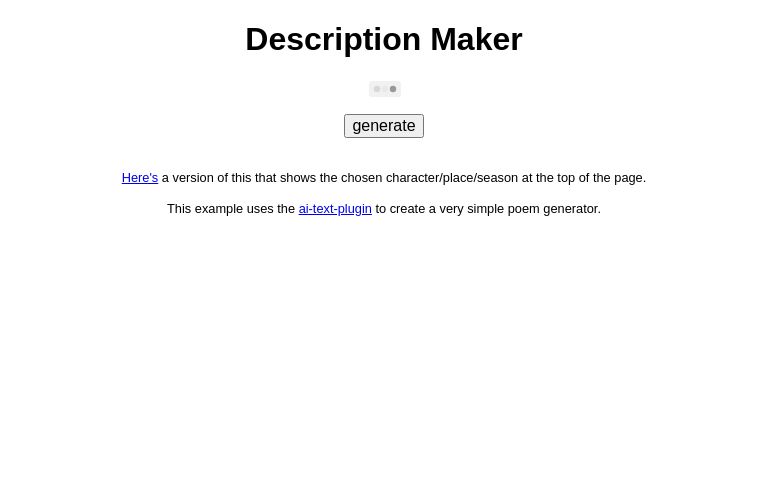 Description Maker ― Perchance Generator