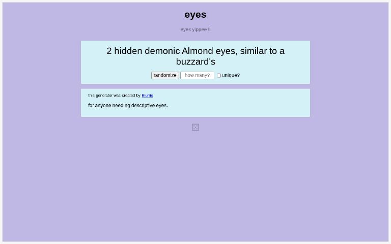 eyes ― Perchance Generator