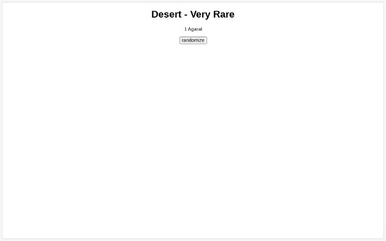 Desert - Very Rare ― Perchance Generator
