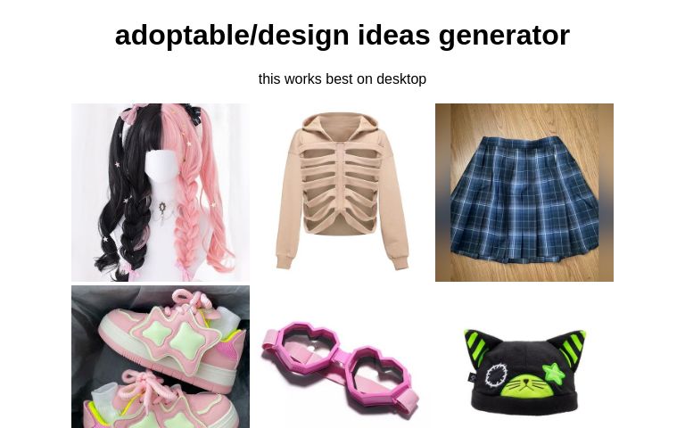 adoptable/design ideas generator