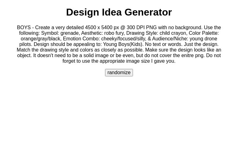Design Idea Generator