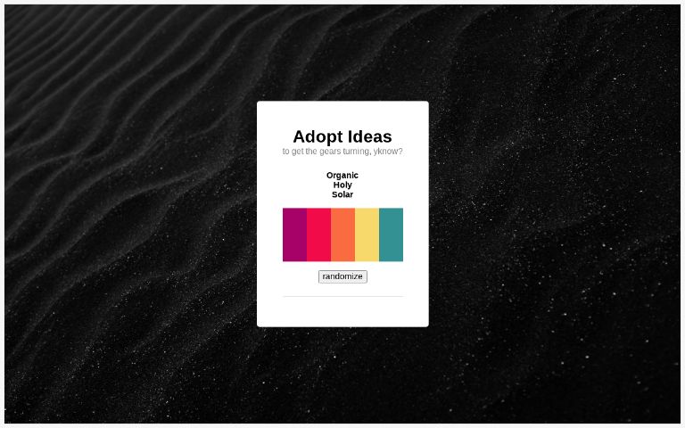 Adopt Ideas ― Perchance Generator