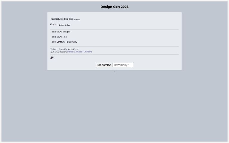 Designgen2023 ― Perchance Generator