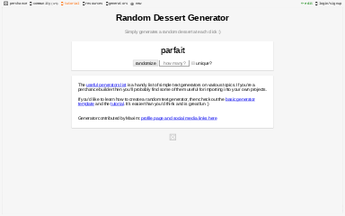 Random Dessert Generator