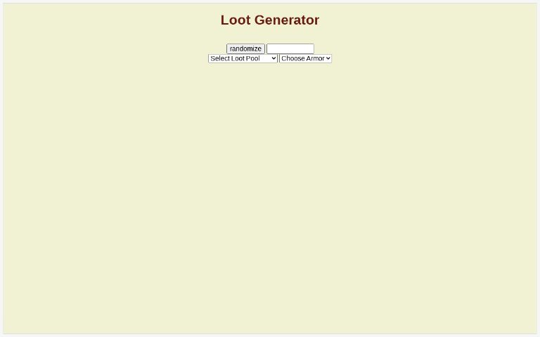 Loot Generator