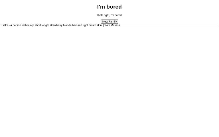 I'm bored ― Perchance Generator