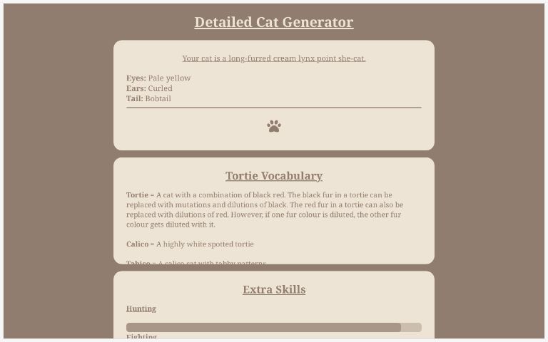 Detailed Cat Generator