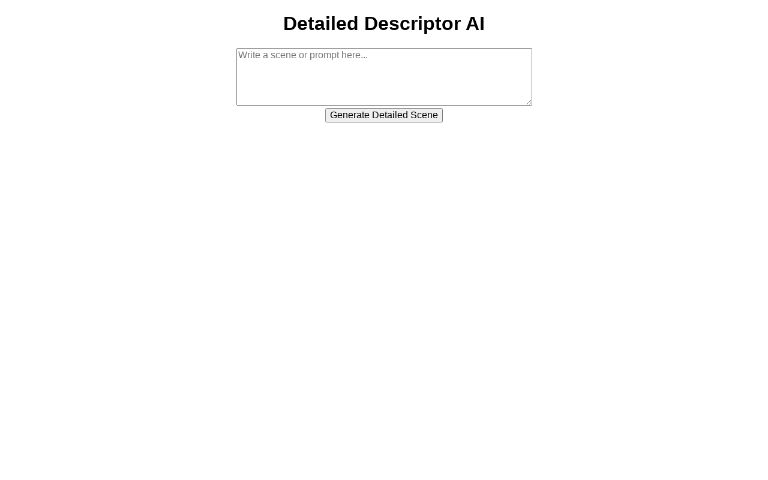 Detailed Descriptor AI ― Perchance Generator
