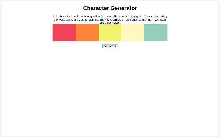 Character Generator