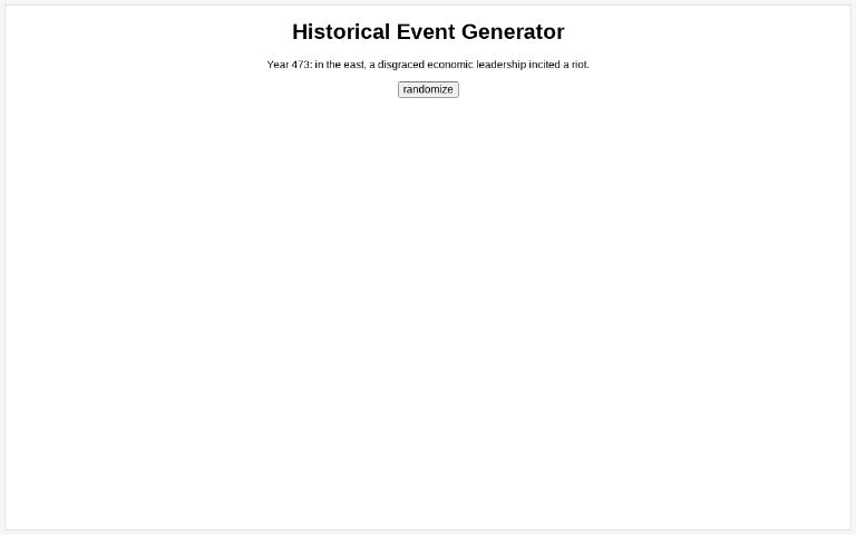 Historical Event Generator