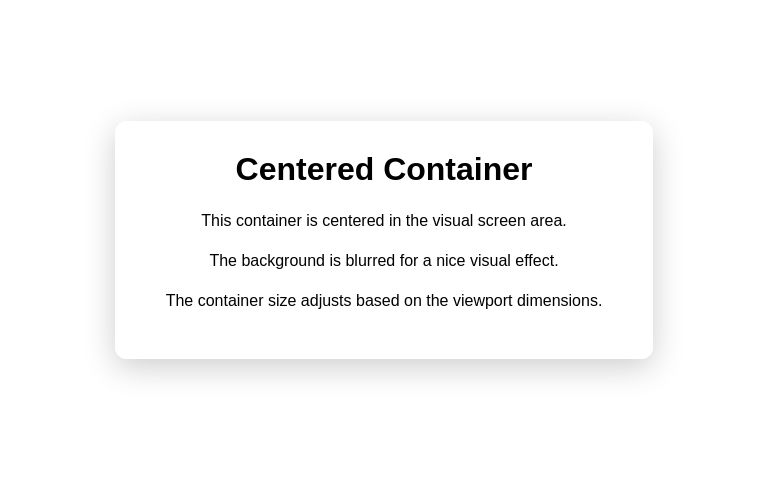 Centered Container ― Perchance Generator