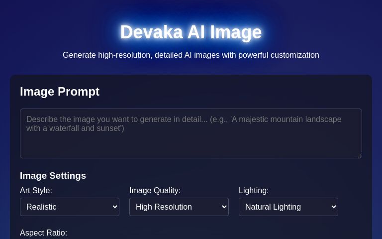 Devaka AI Image ― Perchance Generator