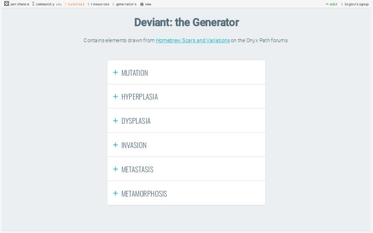 Deviant: the Generator