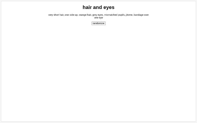 hair and eyes ― Perchance Generator