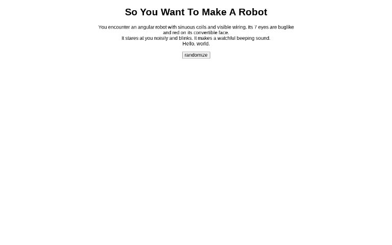 So You Want To Make A Robot ― Perchance Generator