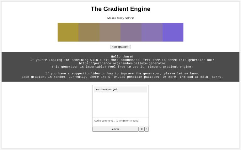 The Gradient Engine ― Perchance Generator