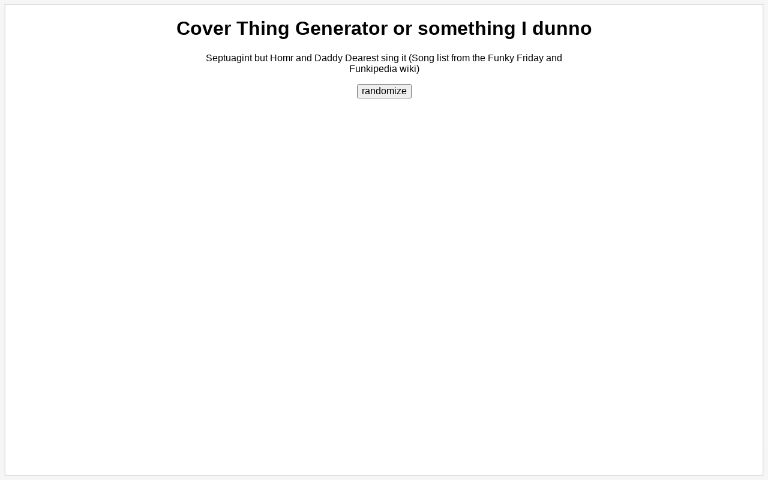 Cover Thing Generator or something I dunno