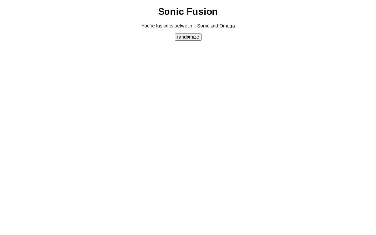 Sonic Fusion ― Perchance Generator