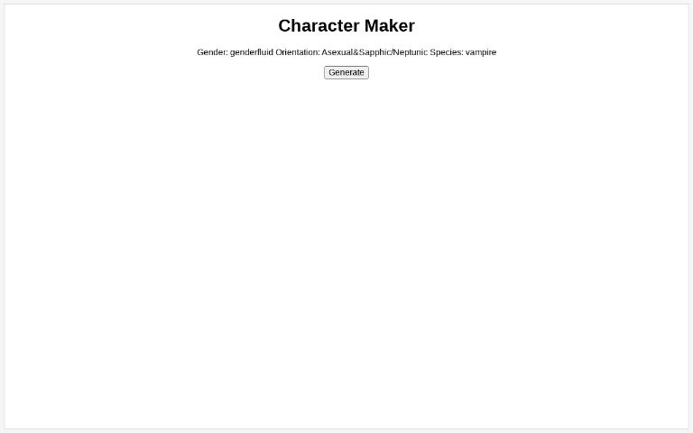 Character Maker ― Perchance Generator