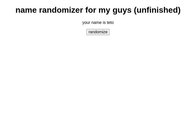 name randomizer for my guys (unfinished) ― Perchance Generator