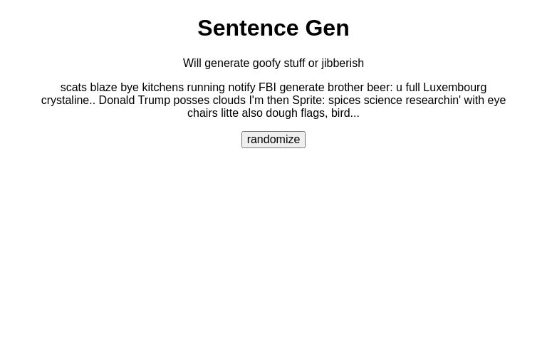 Sentence Gen ― Perchance Generator