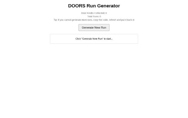DOORS Run Generator