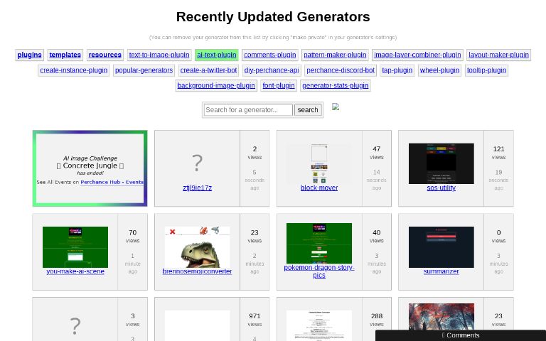 Recently Updated Generators