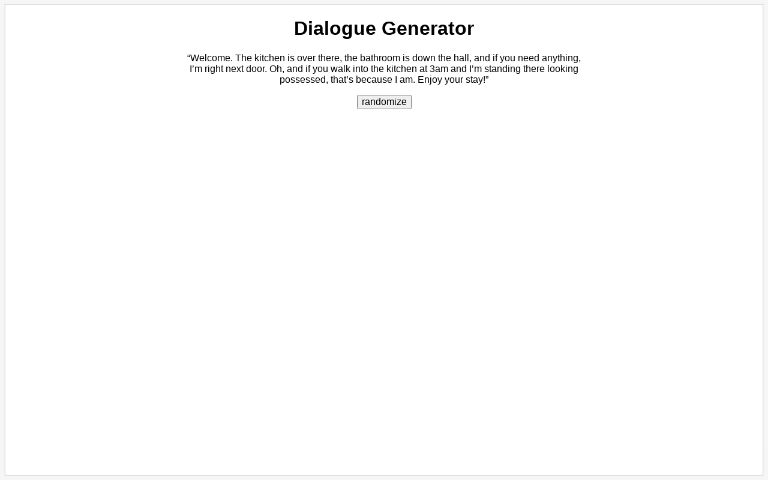 Dialogue Generator