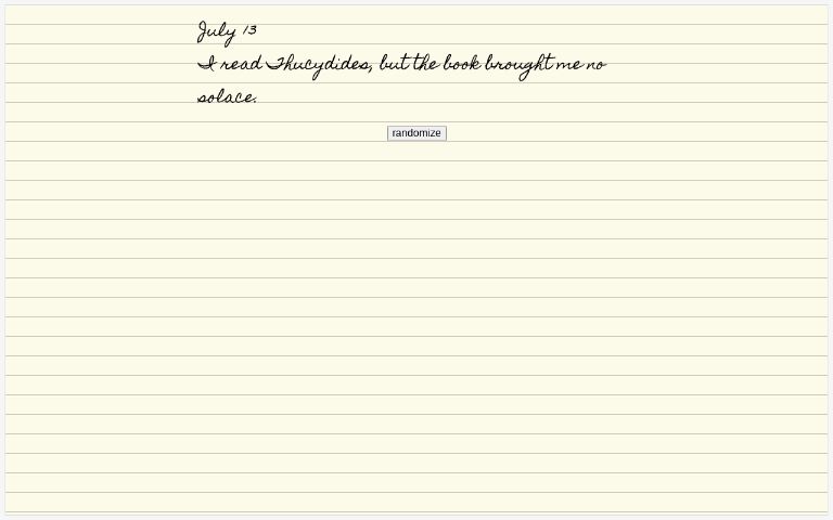 Diaryexample ― Perchance Generator