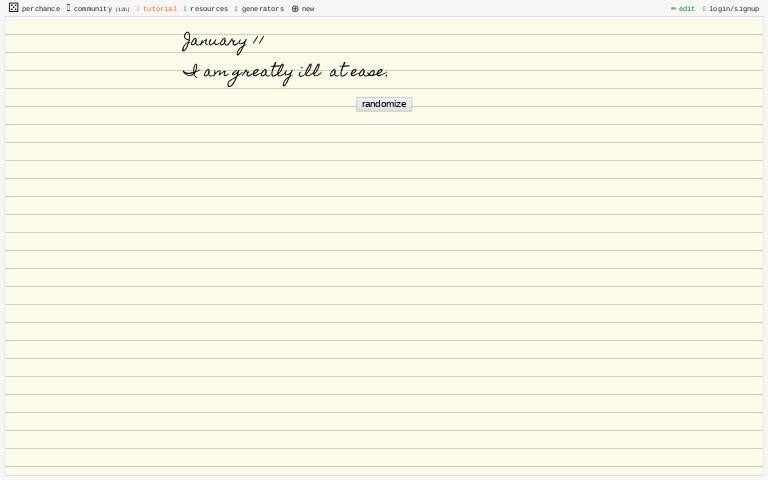 Diaryexample ― Perchance Generator