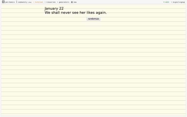 Diaryexample ― Perchance Generator