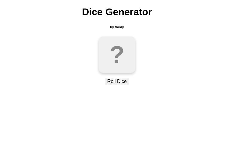 Dice Generator