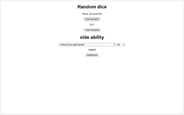 Random dice ― Perchance Generator