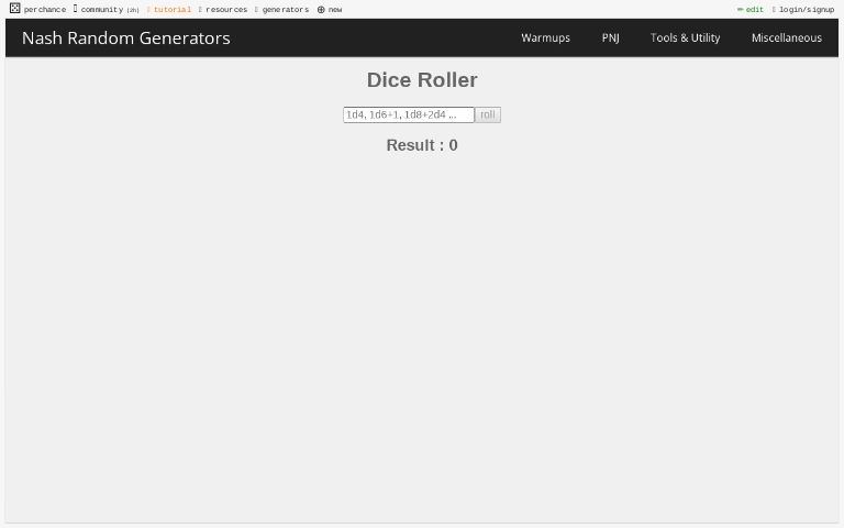 Dice Roller ― Perchance Generator