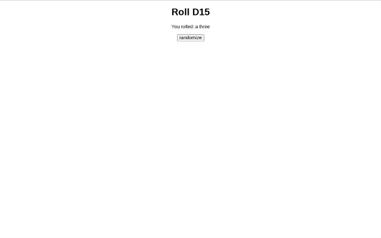 Roll D15 ― Perchance Generator