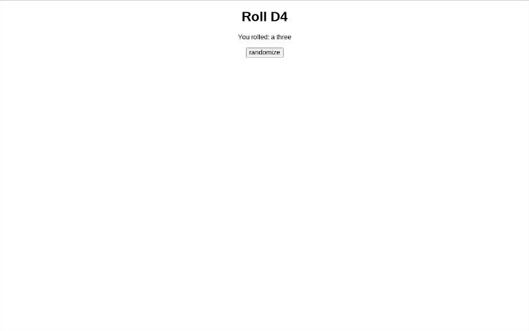 Roll D4 ― Perchance Generator