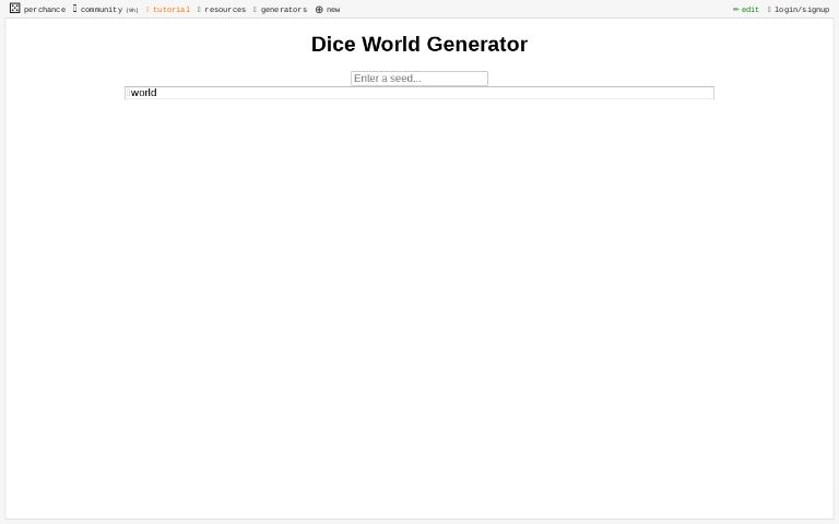 Dice World Generator