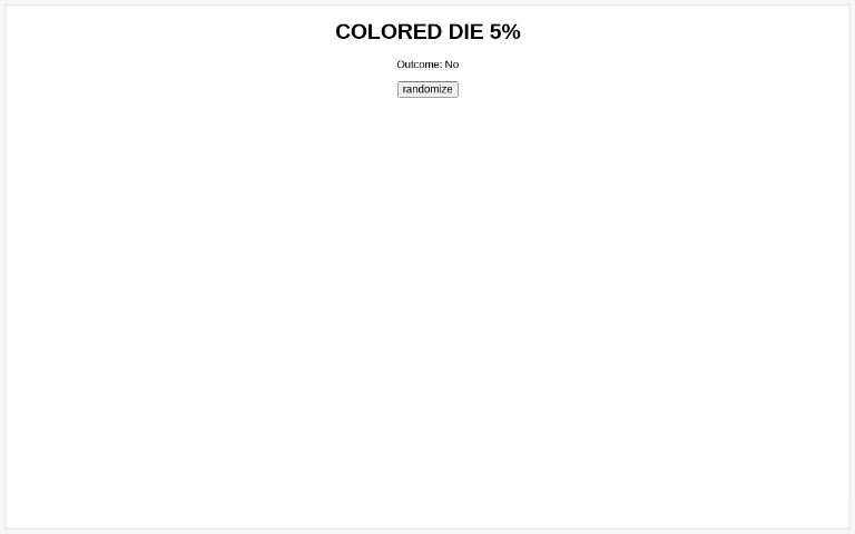 COLORED DIE 5% ― Perchance Generator
