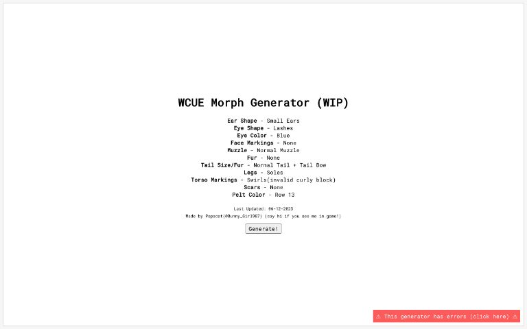 WCUE Morph Generator (WIP)