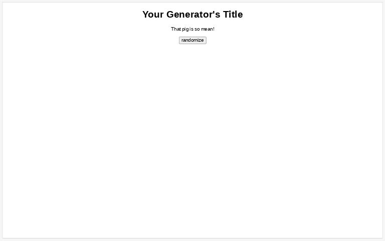 Minimal ― Perchance Generator