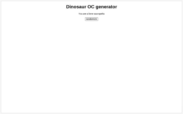 Dinosaur OC generator
