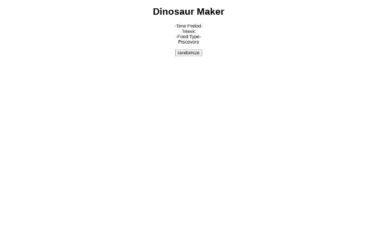Dinosaur Maker ― Perchance Generator