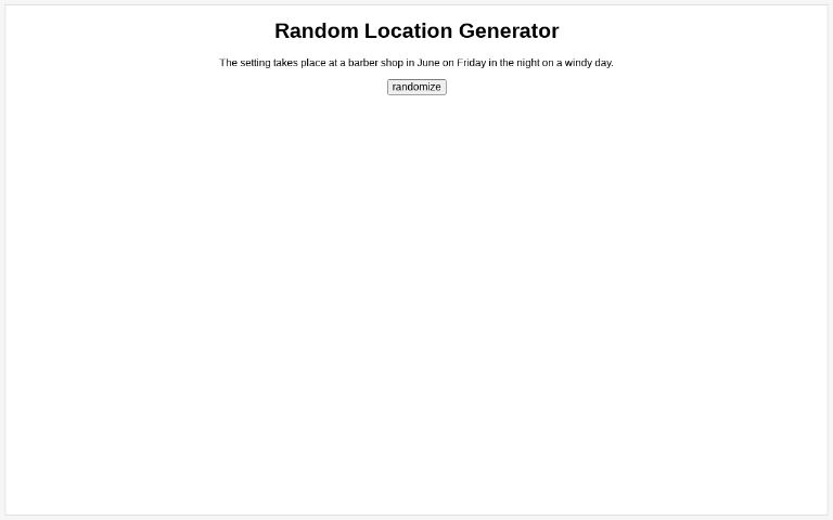 Random Location Generator
