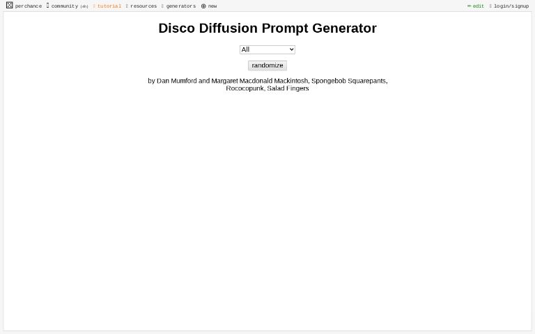 Disco Diffusion Prompt Generator