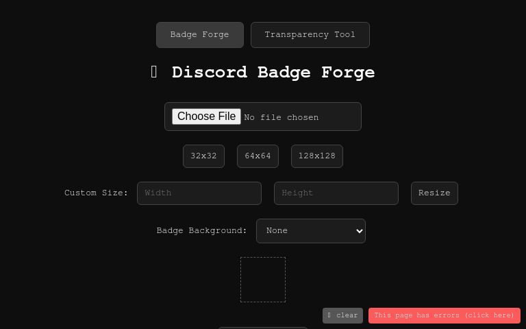🛠️ Discord Badge Forge ― Perchance Generator