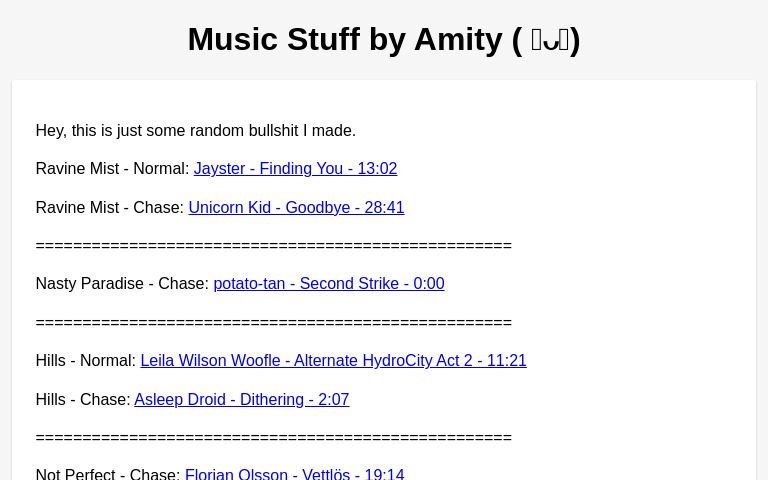 Music Stuff by Amity ( ꈍᴗꈍ) ― Perchance Generator