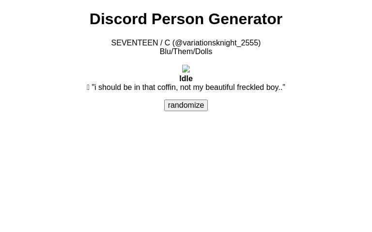 Discord Person Generator