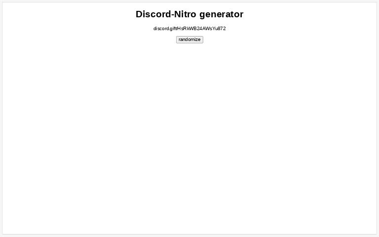 Discord-Nitro generator